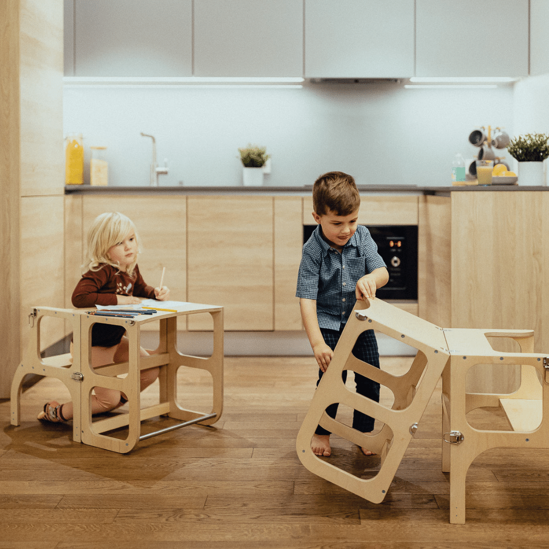 STEP'n'SIT® Convertible Montessori Learning Tower and Table | Ette Tete